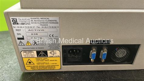 Quantel Medical Actavis Laser Software Version 109 Powers Up Key Not