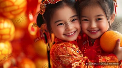 Ai创作图女童贺新年 双童献瑞 童男童女拜年送礼 小朋友拜年 喜庆女童 喜庆小孩 拜年小女孩 小儿闹新春 小女孩拜年 春节全家福 新春全家福 穿喜庆童装 小闺蜜 贺新年小孩 拜年的女孩