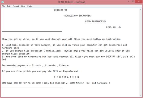 How To Remove Ronaldihno Encrypter Ransomware Computips