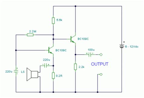 Speaker Microphone Audio Circuit Electronic Circuit Schematic Wiring Diagram