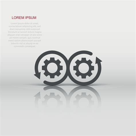 Development Icon In Flat Style Devops Vector Illustration On White Isolated Background Cog