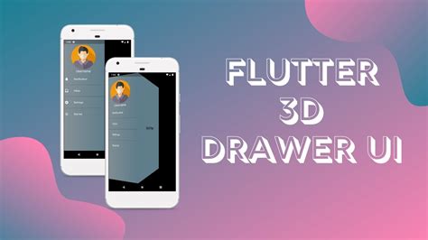 Flutter Tri Dimensional Drawer Ui Flutter Tutorial Youtube