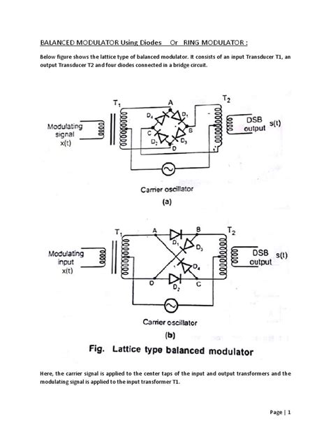 Balanced Modulator Pdf Diode Pn Junction