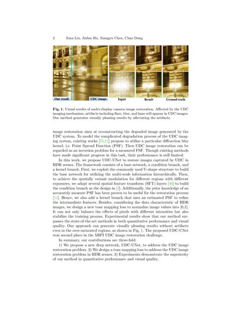 Udc Unet Under Display Camera Image Restoration Via U Shape Dynamic