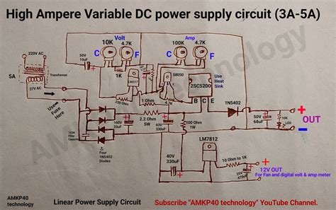 High Amp Variable Dc Volt And Amp Controller Circuit Diagram