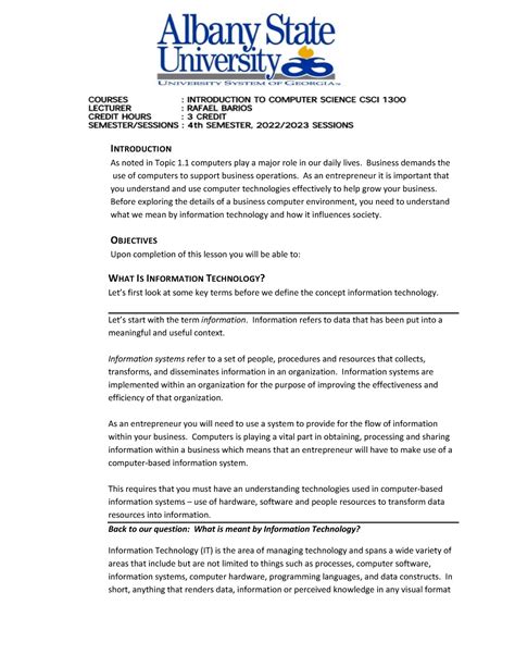 Intro Computers 55 Introduction What Is Information Technology Lets First Look At Some