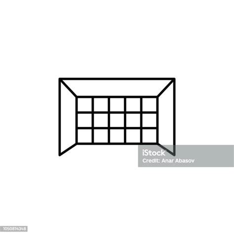축구 목표 개요 아이콘입니다 스포츠 항목 아이콘 모바일 개념 및 웹 응용 프로그램의 요소입니다 웹 및 모바일 선 축구 목표 개요 아이콘을 사용할 수 있습니다 가죽에 대한