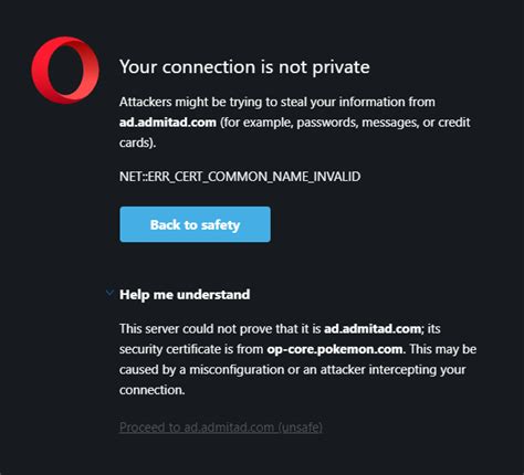 Operas Cashback Feature Is Blocked By Operas Own Security Even After Disabling An Anti