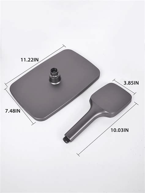 Water Plated Gun Ash Large Shower Top Spray Toilet Shower Set Home