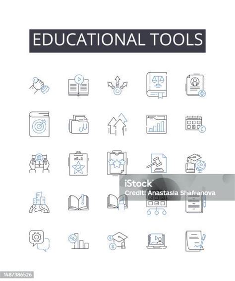 교육 도구 라인 아이콘 컬렉션입니다 알고리즘 자동화 분류 클러스터링 인지 데이터 기반 딥 벡터 및 선형 일러스트레이션 예측