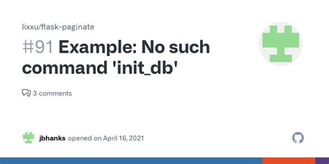 Example No Such Command Initdb · Issue 91 · Lixxuflask Paginate