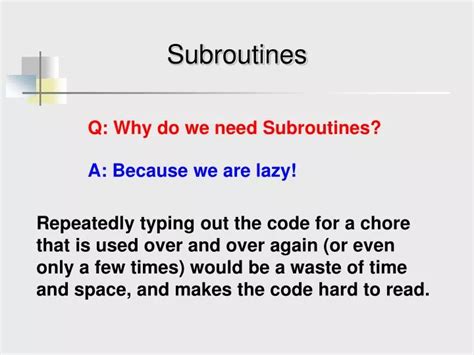 Ppt Subroutines Powerpoint Presentation Free Download Id6199830
