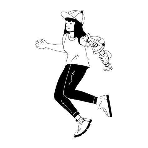 Premium Vector A Glyph Illustration Of Human Robot