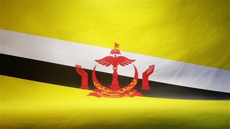 프리젠 테이션 또는 제품 전시를 위해 브루나이의 드레이핑 된 깃발이있는 스튜디오 배경 3d 렌더링 0명에 대한 스톡 사진 및 기타 이미지 Istock