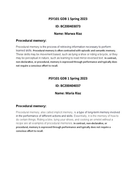 psy101 gdb 1 spring 2023 pdf