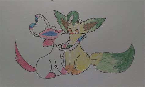 Leafeon X Sylveon By Eevee Princess On Deviantart