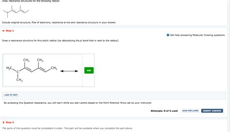 Solved Draw Resonance Structures For The Following Radical