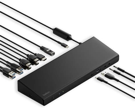 Belkin 15 In 1 Universal Triple Display Displaylink Docking Station Hub W 3 Hdmi