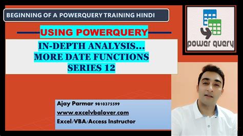 Useful Mis Date Functions In Powerquery Series 12 Youtube