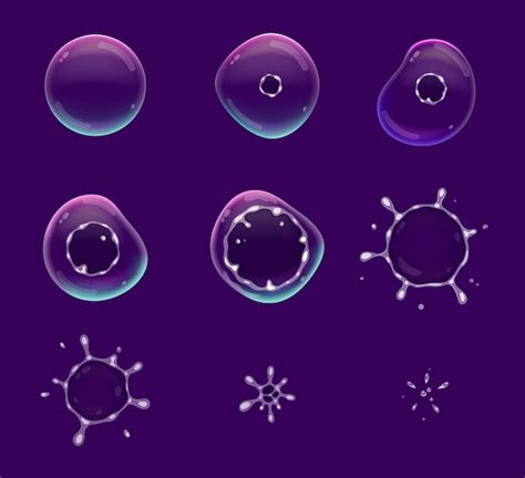 premium vector animated bubble burst game sprite animation