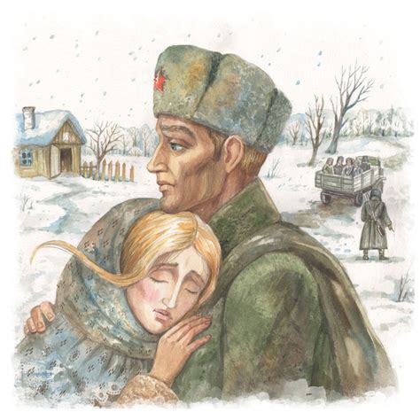 Иллюстрация Пастух и пастушка В Астафьев в стиле