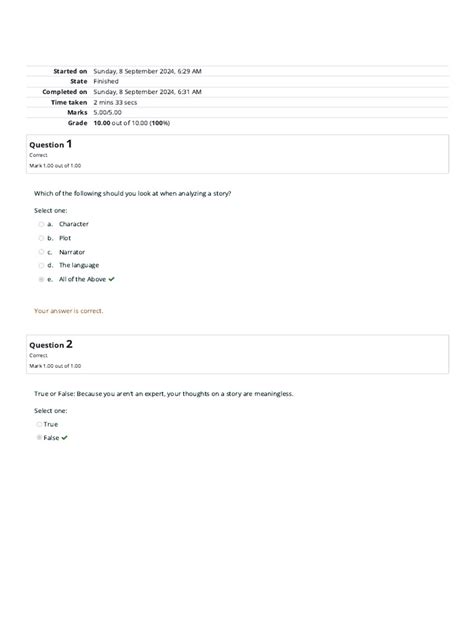 Self Quiz Unit 11 Attempt Review Home Pdf