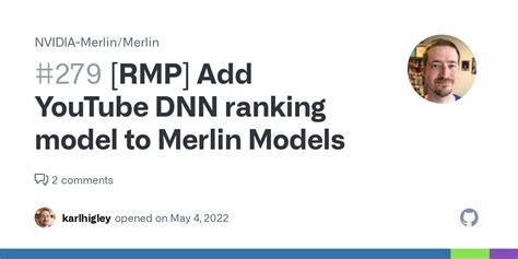 Rmp Add Youtube Dnn Ranking Model To Merlin Models · Issue 279