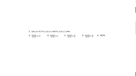 Solved 3 Let A BR If 5a6 And If 2b3 Then A Chegg Com