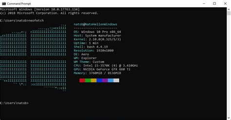 I Just Learned That Neofetch Is Available For Windows R Windows10