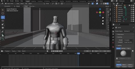 Batman Fake 2d Animation Rendered In Workbench Engine R Blender