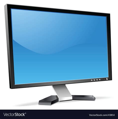 Lcd Monitor Royalty Free Vector Image Vectorstock
