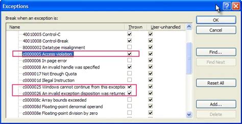 Unhandled Non Continuable Exception What Software Verify