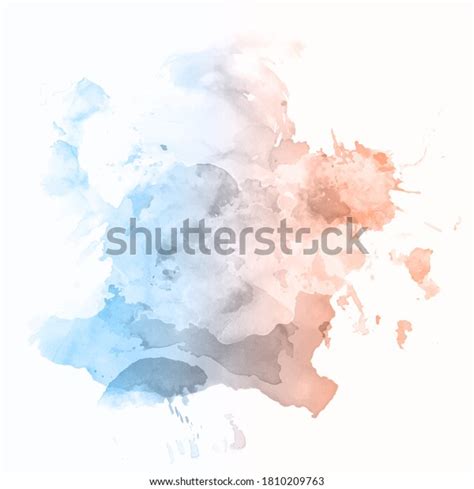 파스텔 색상의 워터컬러 텍스처가 있는 상세한 스톡 벡터로열티 프리 1810209763 Shutterstock