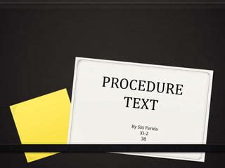 PROCEDURE TEXT PPT