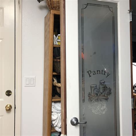 Cool Frosted Glass Pantry Door