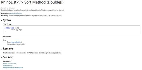 Grasshopper Python How Rhinolist Sort Method Double