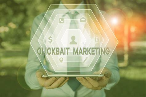 Handwriting Text Writing Clickbait Marketing Concept Meaning Online