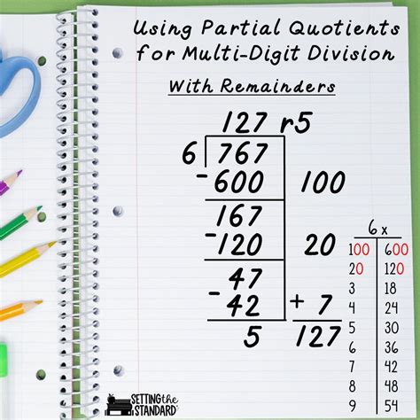 Partial Quotients A Strategy For Teaching Long Division Setting The