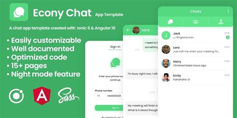 Econy Chat Chatting App Ui Kit Ionic 5 By Gergedangames Codester