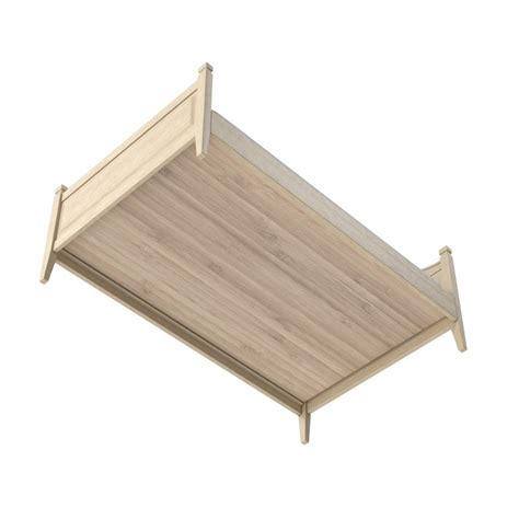 3d Wooden Bed Model Turbosquid 2065254