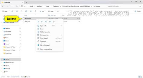 reset windows terminal settings to default in windows 11 windows 11 forum