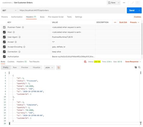Postman Orders Coding Sonata