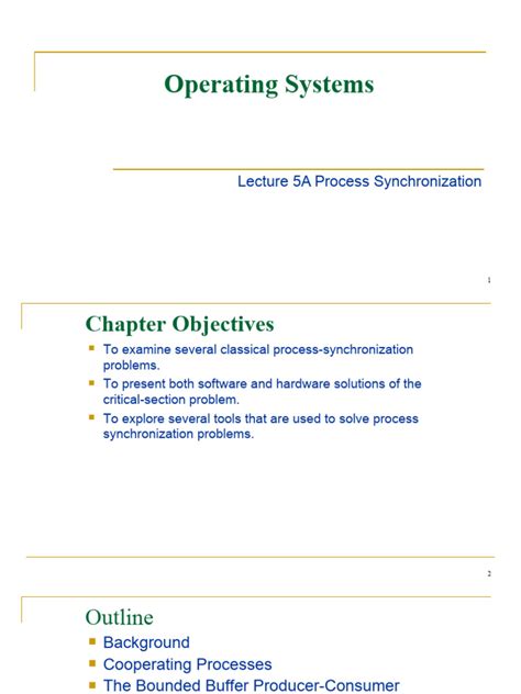 Lecture5a Synchronization Pdf Process Computing Software
