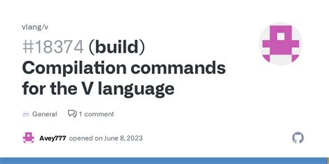 Build Compilation Commands For The V Language · Vlang V · Discussion