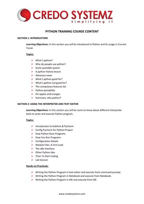 Ppt Python Training Course Syllabus Powerpoint Presentation Free