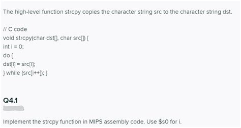 Answered The High Level Function Strcpy Copies Bartleby