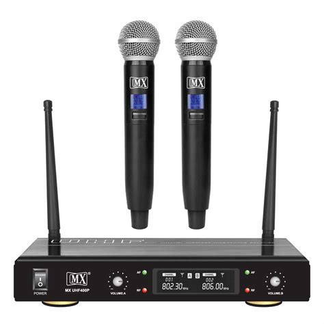 Mx Dual Uhf Wireless Microphone System With Two Handheld Mics Ideal For Parties Wedding Hosts
