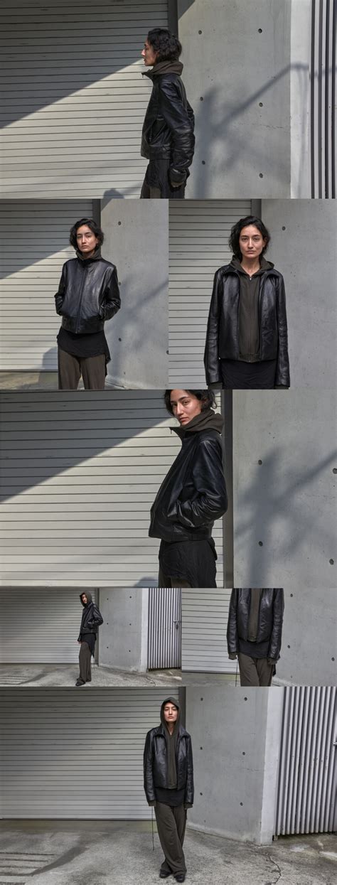 [014] Appendix Leather Jacket Black