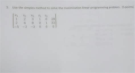 solved use the simplex method to solve the maximization