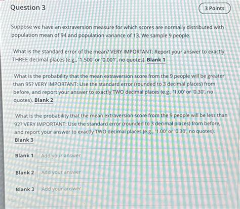 Solved Suppose We Have An Extraversion Measure For Which